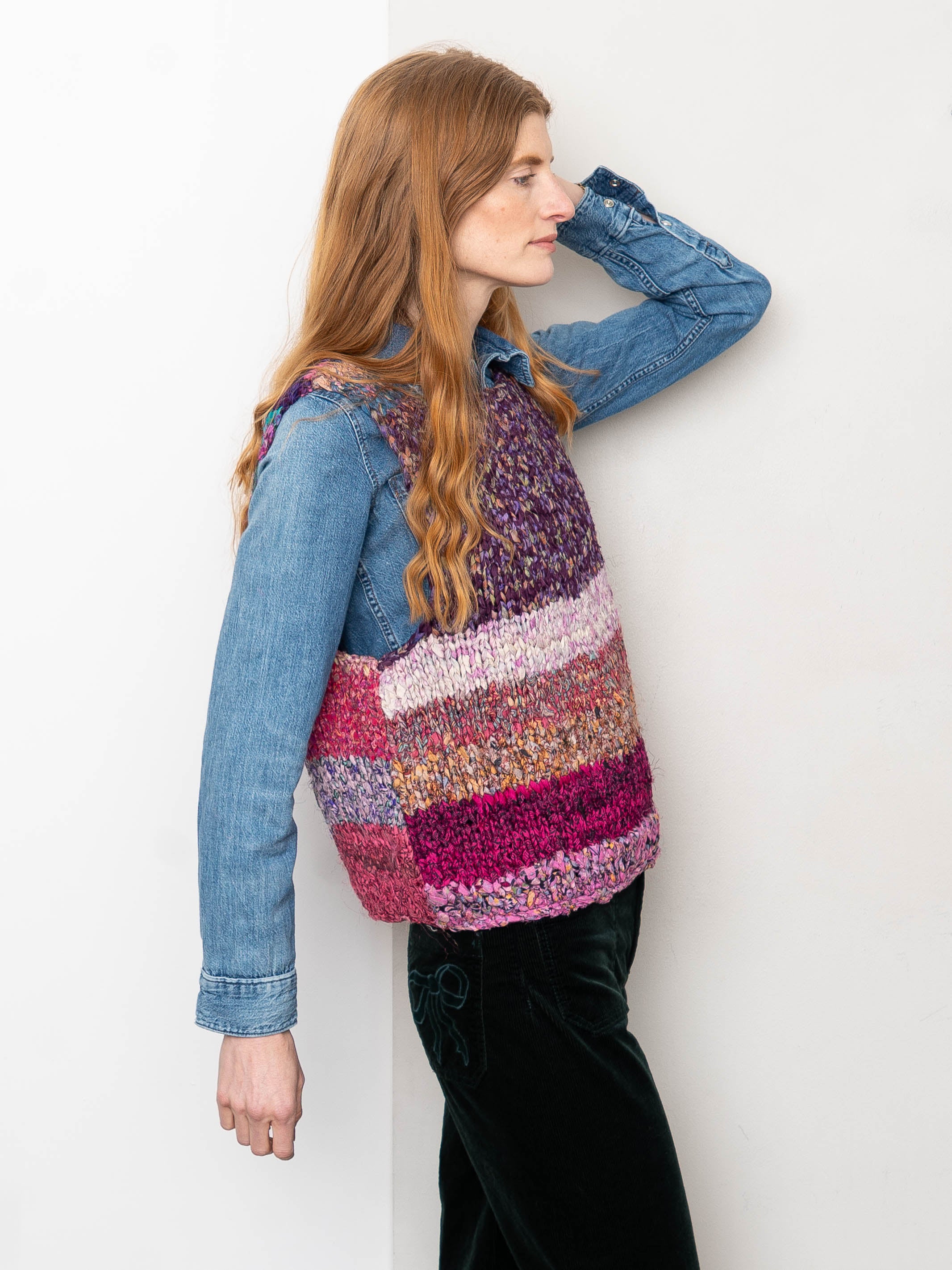 The Vishnu Knitted Silk Roll-Neck Sweater | Upcycled Chunky Knitted ...
