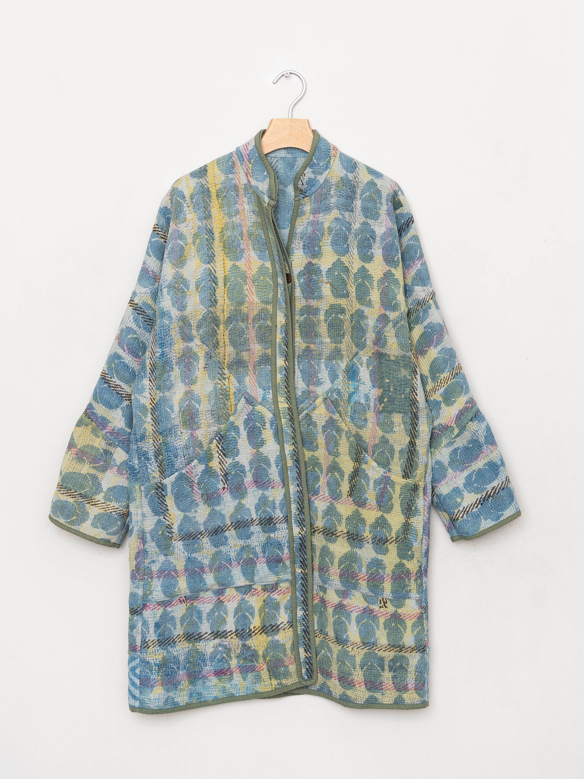 The Sai Coat | Upcycled Vintage Kantha Quilt Patchwork Reversible Coat ...